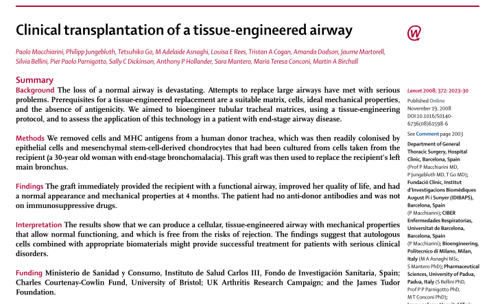 Peter Wilmshurst vs Macchiarini cult at The Lancet – For Better Science
