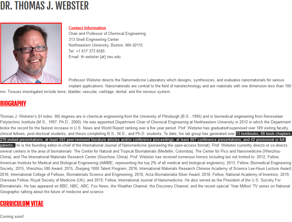 Thomas Webster to save the world with COVID-19 nanoparticles – For ...