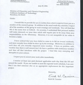 New JACS EiC Erick Carreira: “correct your work-ethic immediately ...